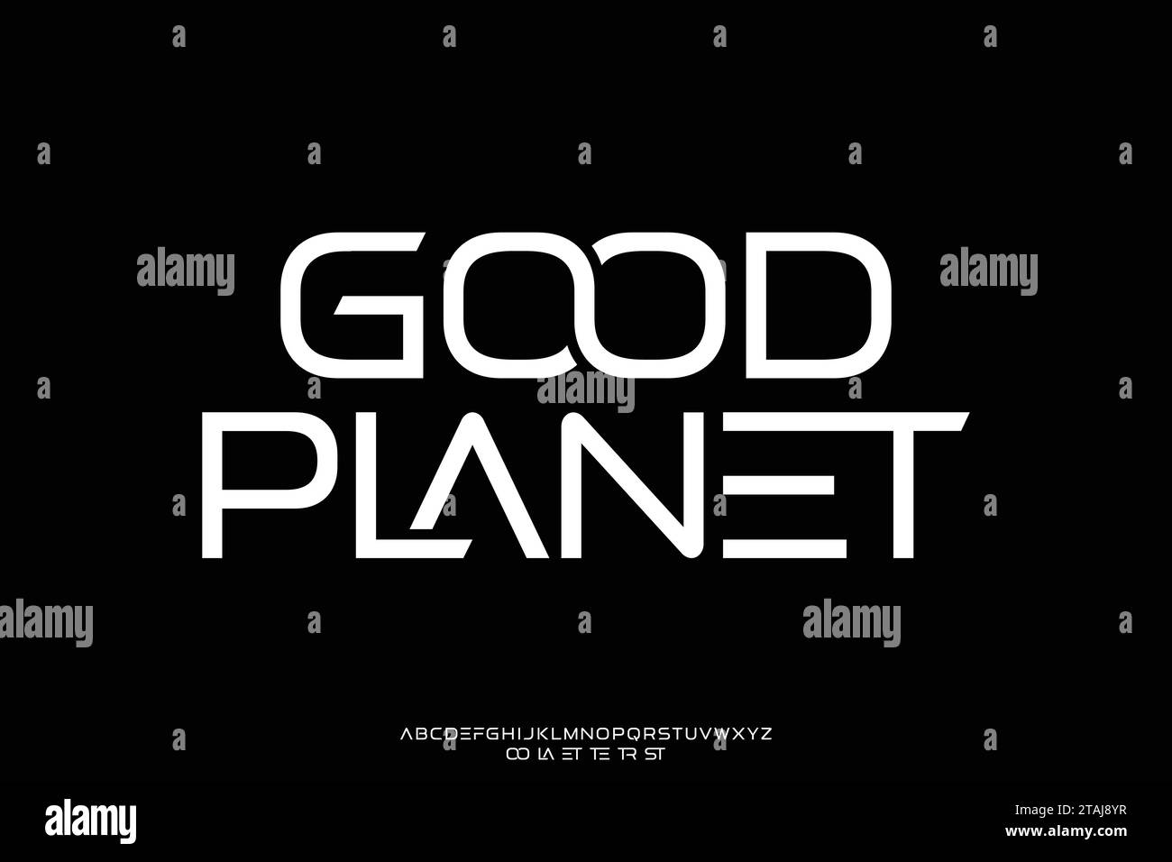 Modern unique alphabet display font vector with creative ligature style ...