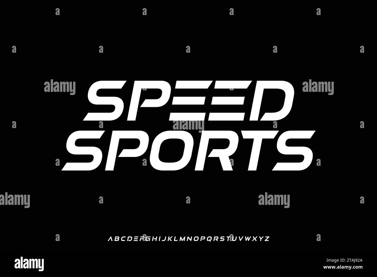 Modern futuristic speed sports style alphabet display font vector ... Modern futuristic speed sports style alphabet display font vector ...