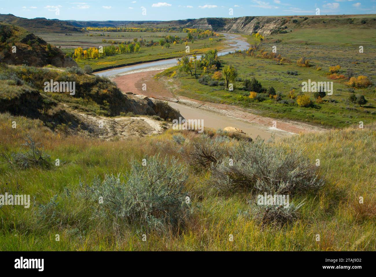 Little Missouri River from Wind Canyon Trail, Theodore Roosevelt ...
