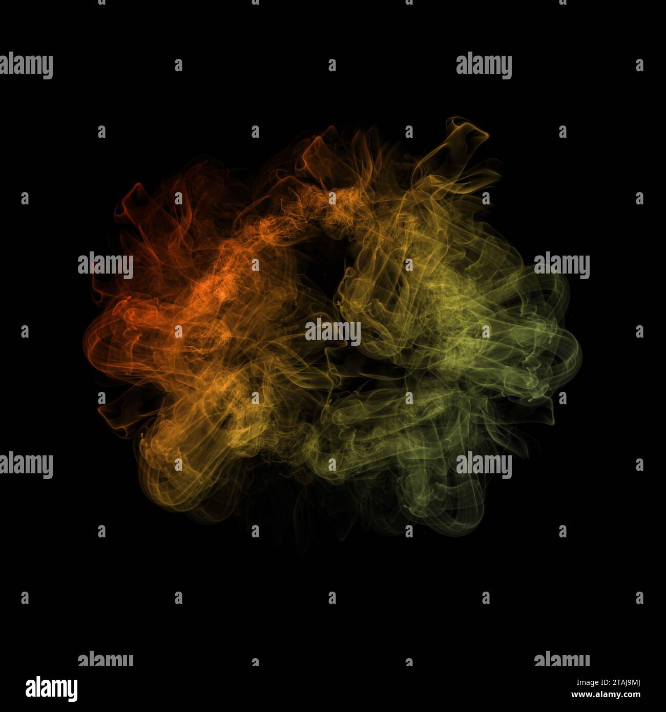 Color smoke. Paint water splash. Fire flame. Cosmic stardust. Red blue ...