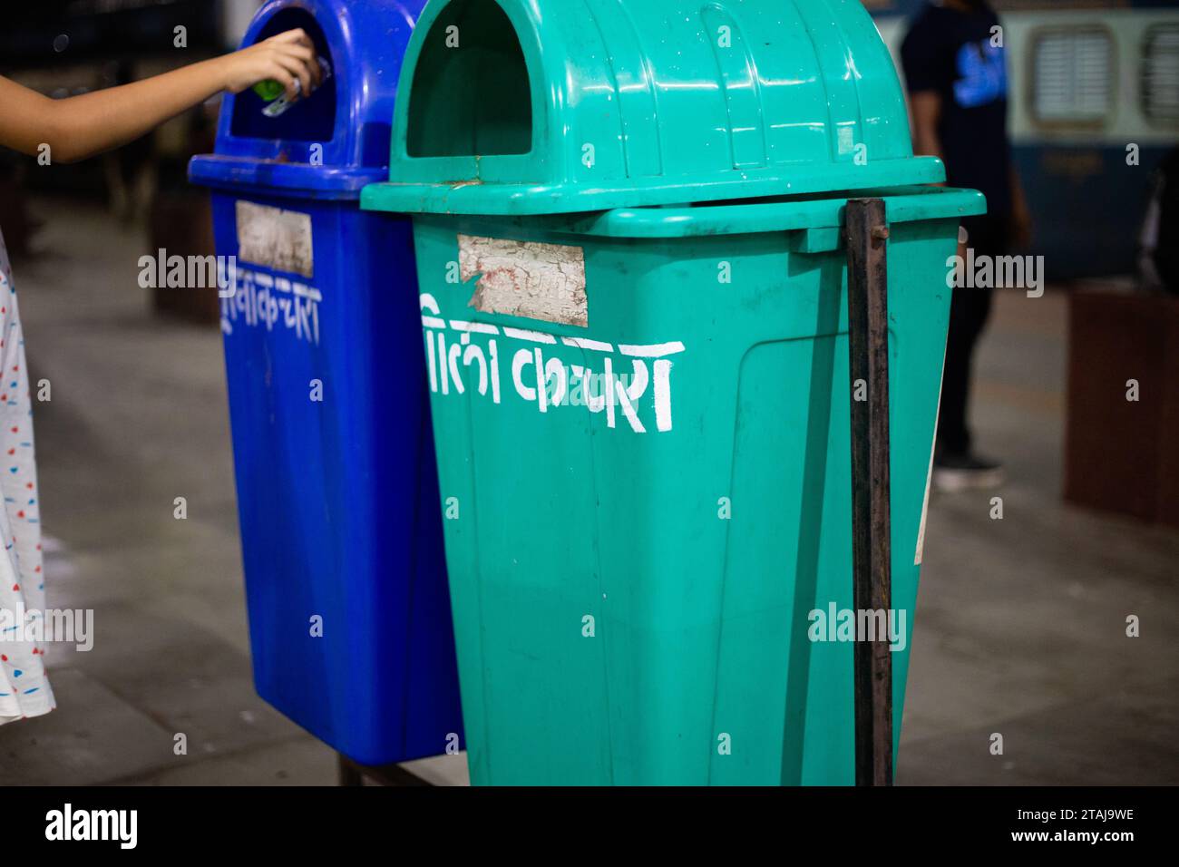 Dhanbad, Jharkhand, India - October 26th 2023: Green and blue color ...