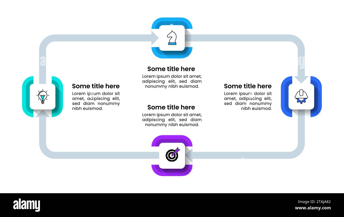 Infographic template with icons and 4 options or steps. Loop. Can be ...