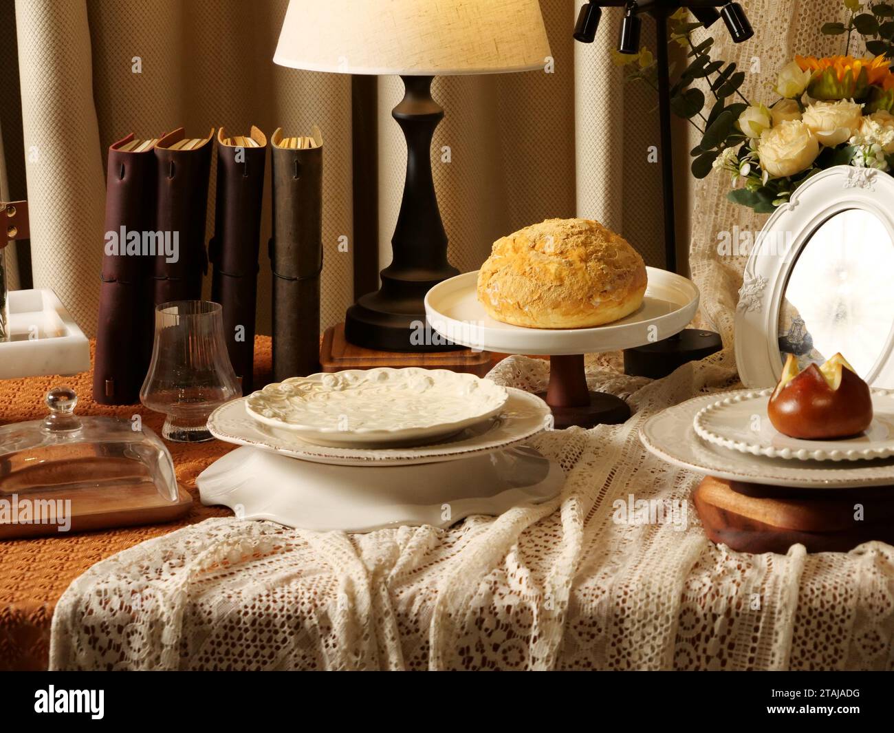 Photos of bread and cakes in restaurants, high quality photos Stock ...