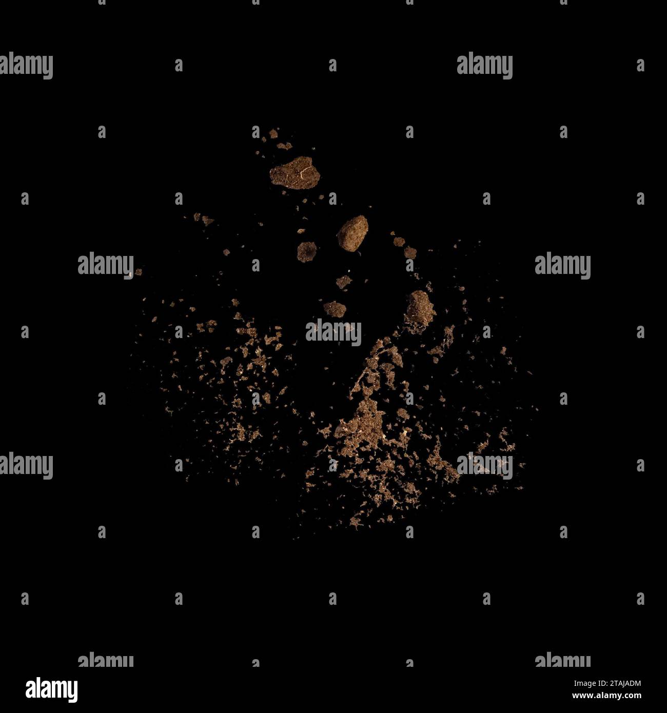 Sand explosion with dirt and cloud smoke vector. Isolated storm effect ...