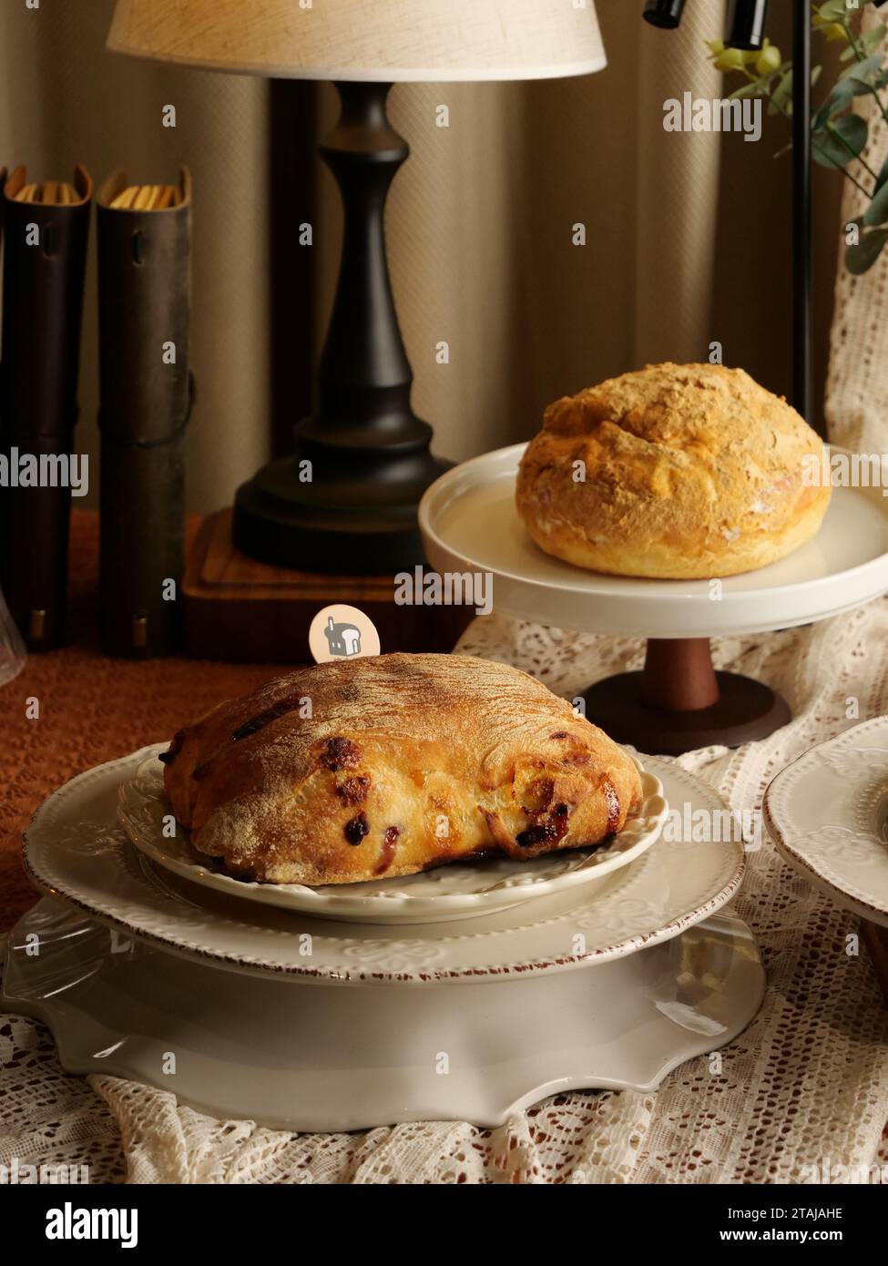 Photos of bread and cakes in restaurants, high quality photos Stock ...