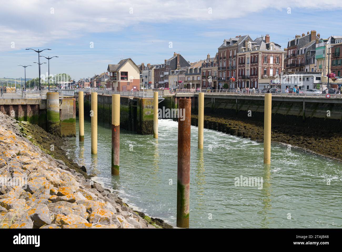 Le Treport, France - July 17, 2022: Port locks of the harbor of Le ...