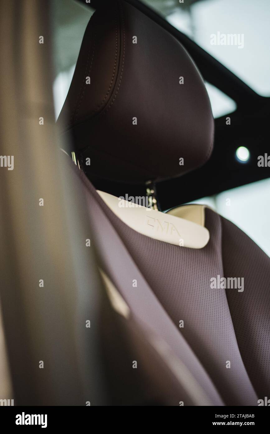 leather texture on the passenger seat Stock Photo - Alamy