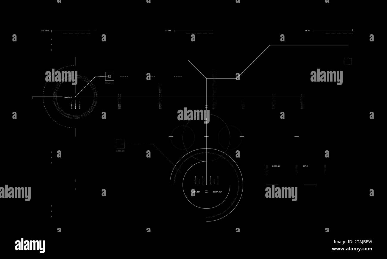 Abstract Blue Technology Communication Business Or Science Background On Black Background Stock