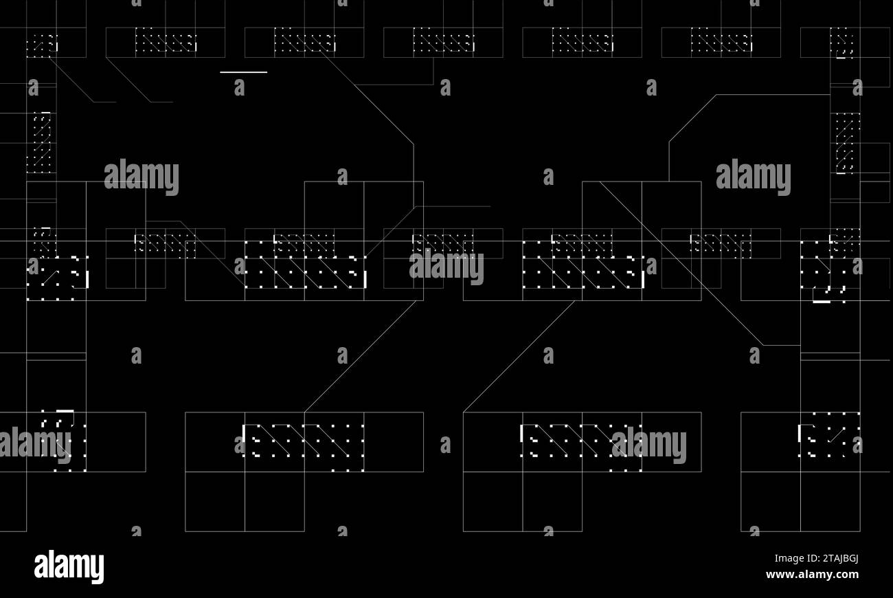 Abstract Blue Technology Communication Business Or Science Background On Black Background Stock