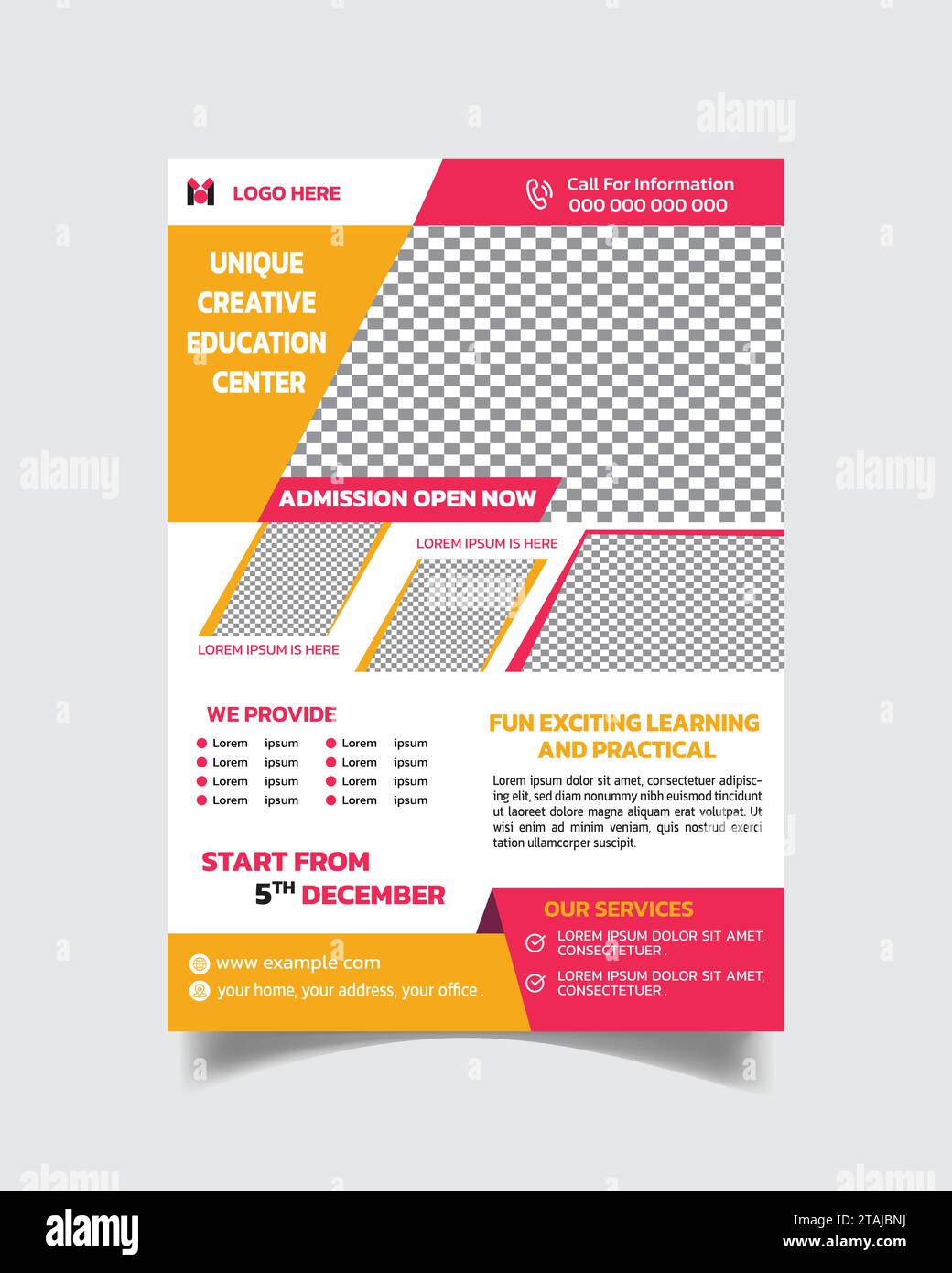 Excellent Education Flyer Template or Creative Leaflet A4 Stock Vector ...
