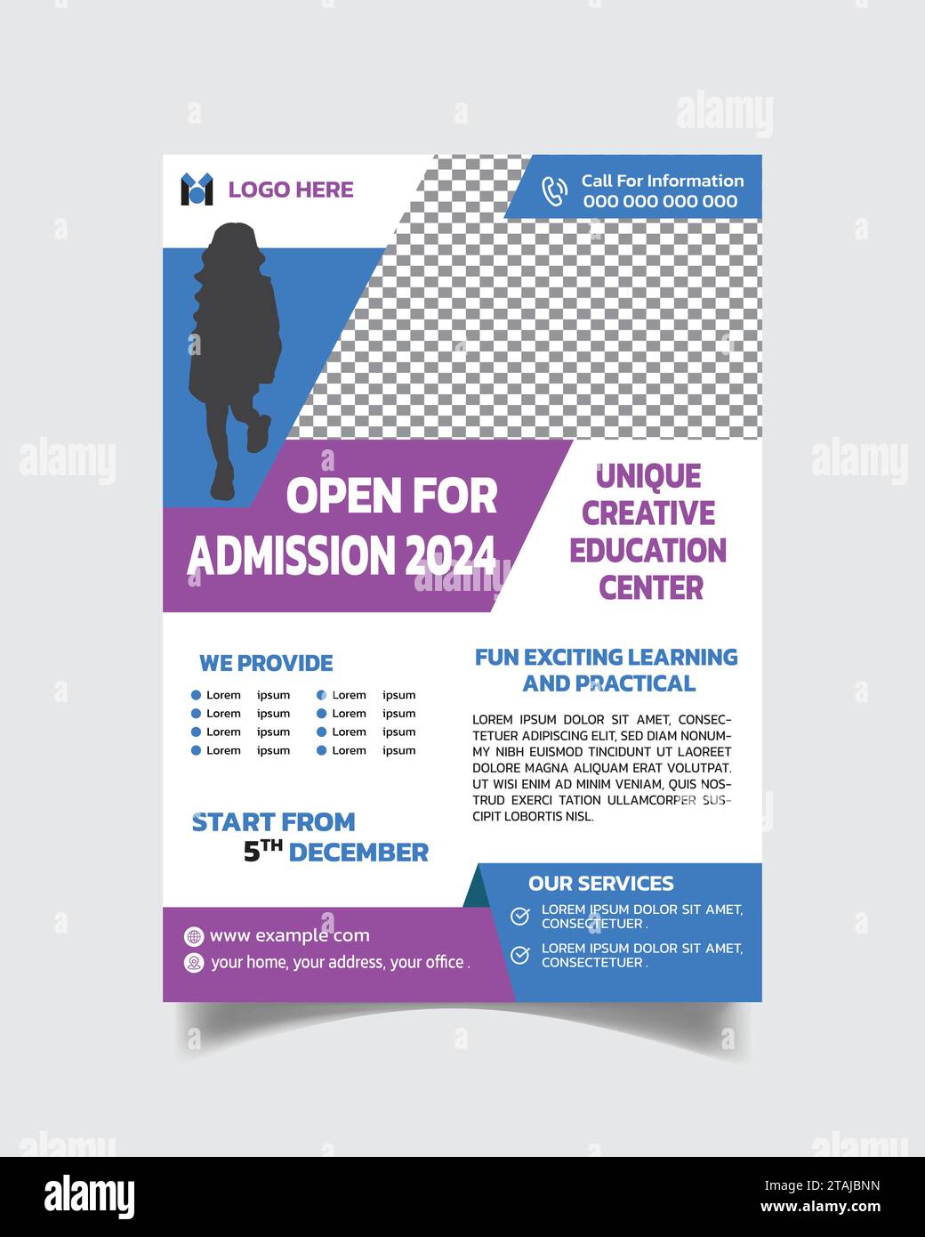 Unique creative Education Flyer Template or Modern School Leaflet A4 ...