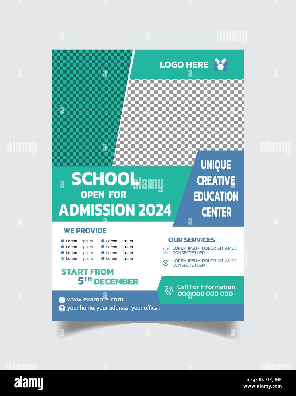 Kids School Creative Flyer Template or Modern Education Leaflet A4 ...