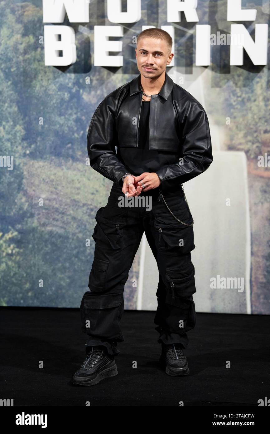 Dylan Page poses for photographers upon arrival at the screening of the ...