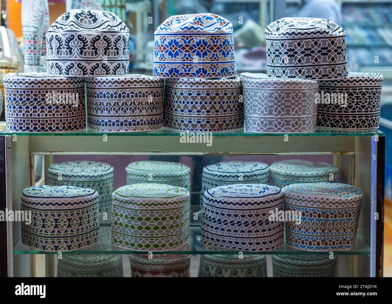 Salalalah, Oman -November 11.2023 : traditional men cap for sale at ...