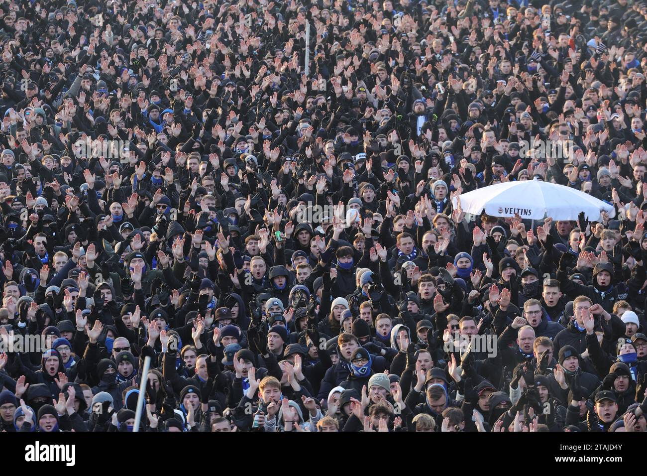 Hamburg, Germany. 01st Dec, 2023. Soccer: Bundesliga 2, before the ...