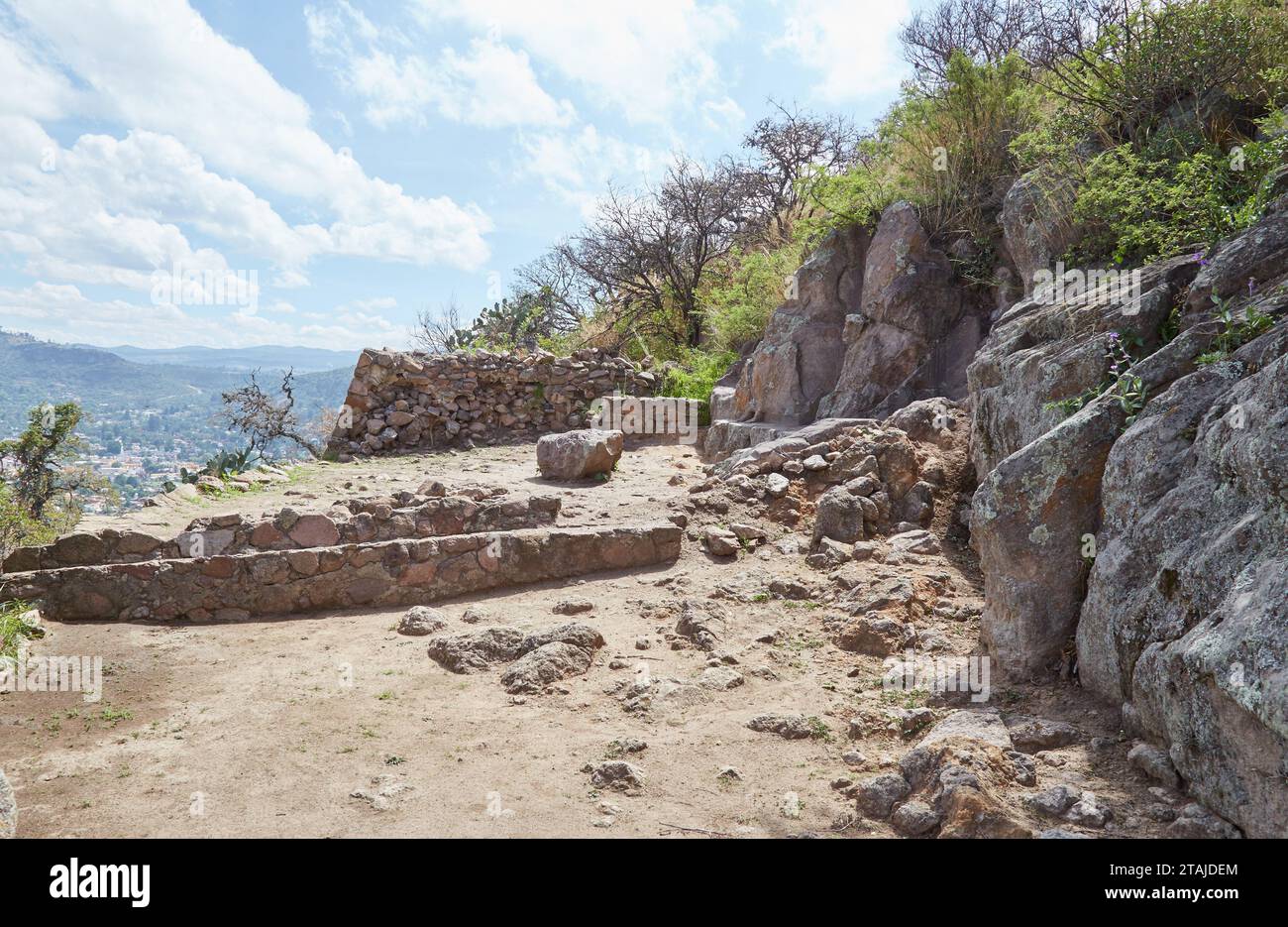 The former Aztec spa, garden and royal palace of Texcotzingo, located ...