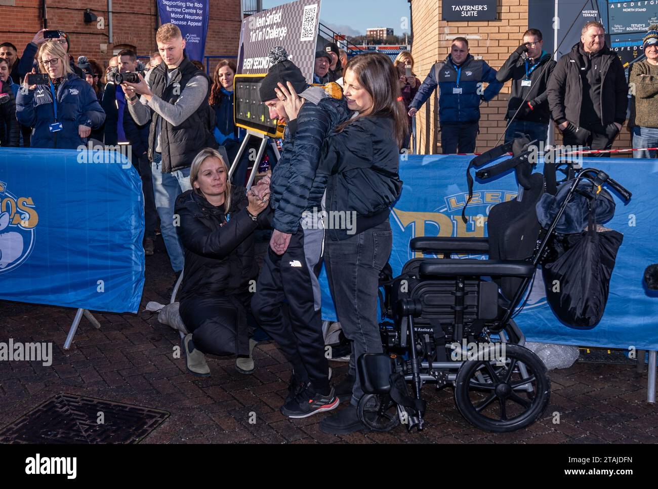 Rob Burrow and wife Lindsey Burrow during day one of 7 in 7 in 7 ...