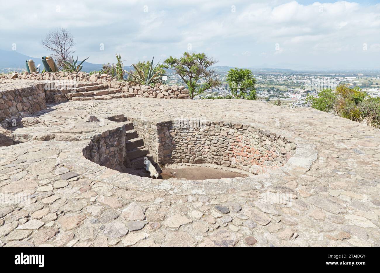 The former Aztec spa, garden and royal palace of Texcotzingo, located ...