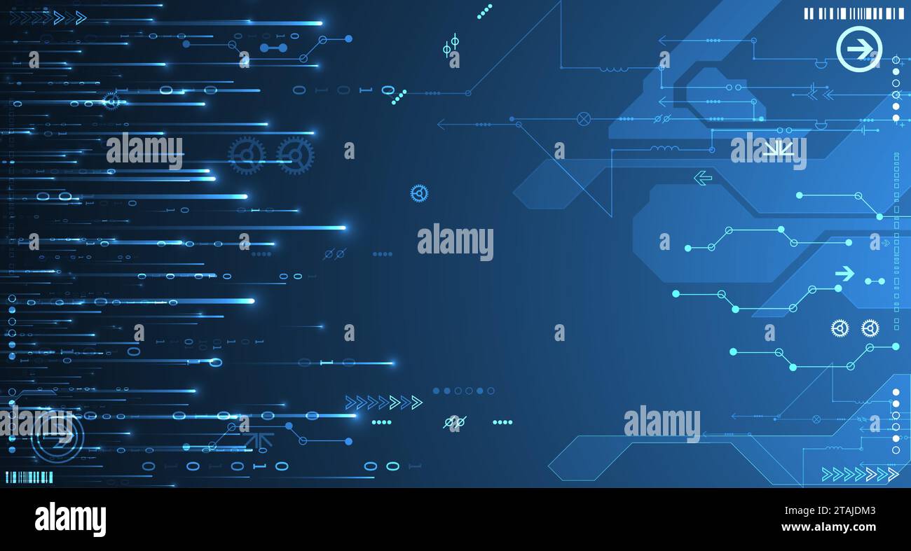 Abstract data gradient color background. Hand drawn digital technology ...