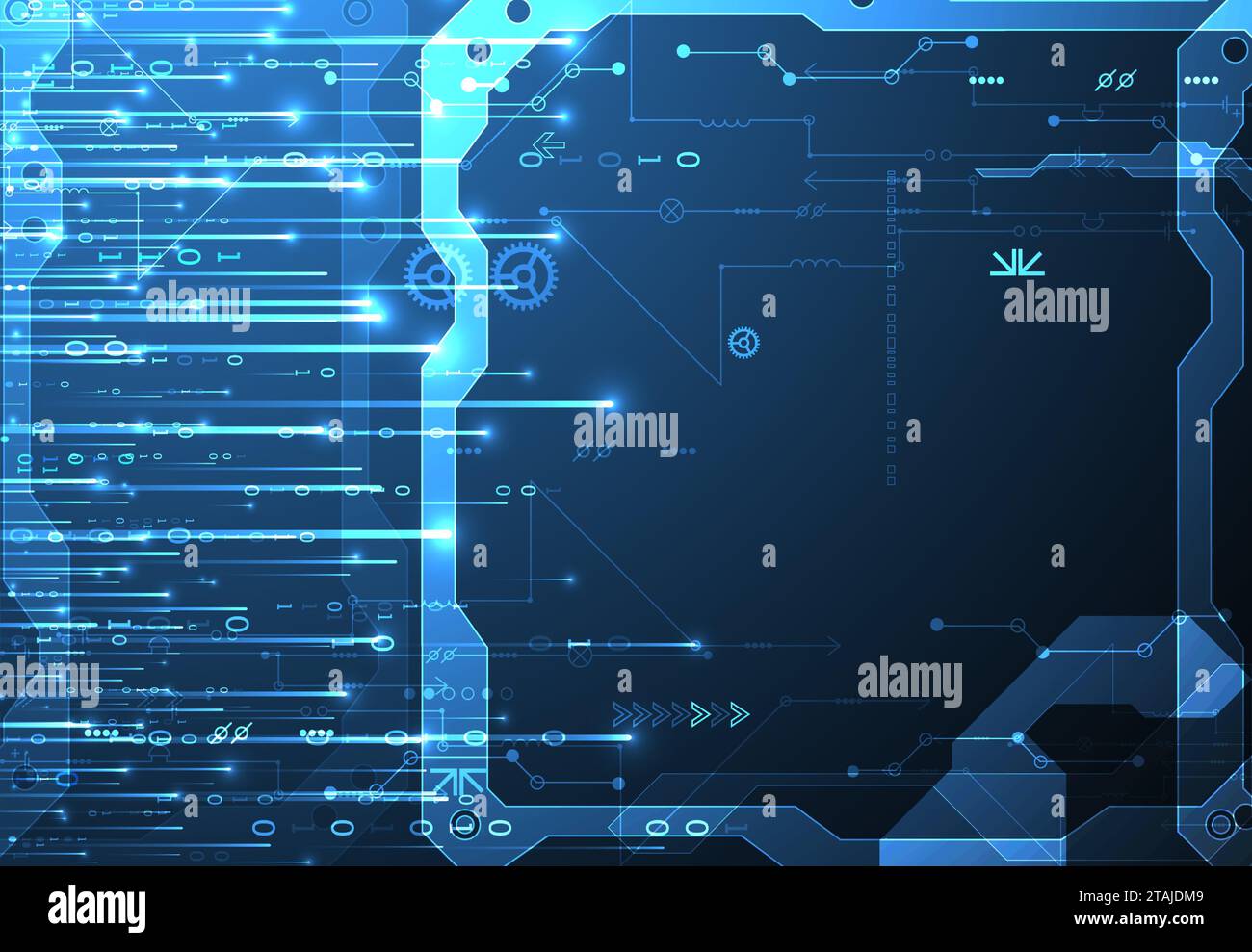 Abstract data gradient color background. Hand drawn digital technology ...