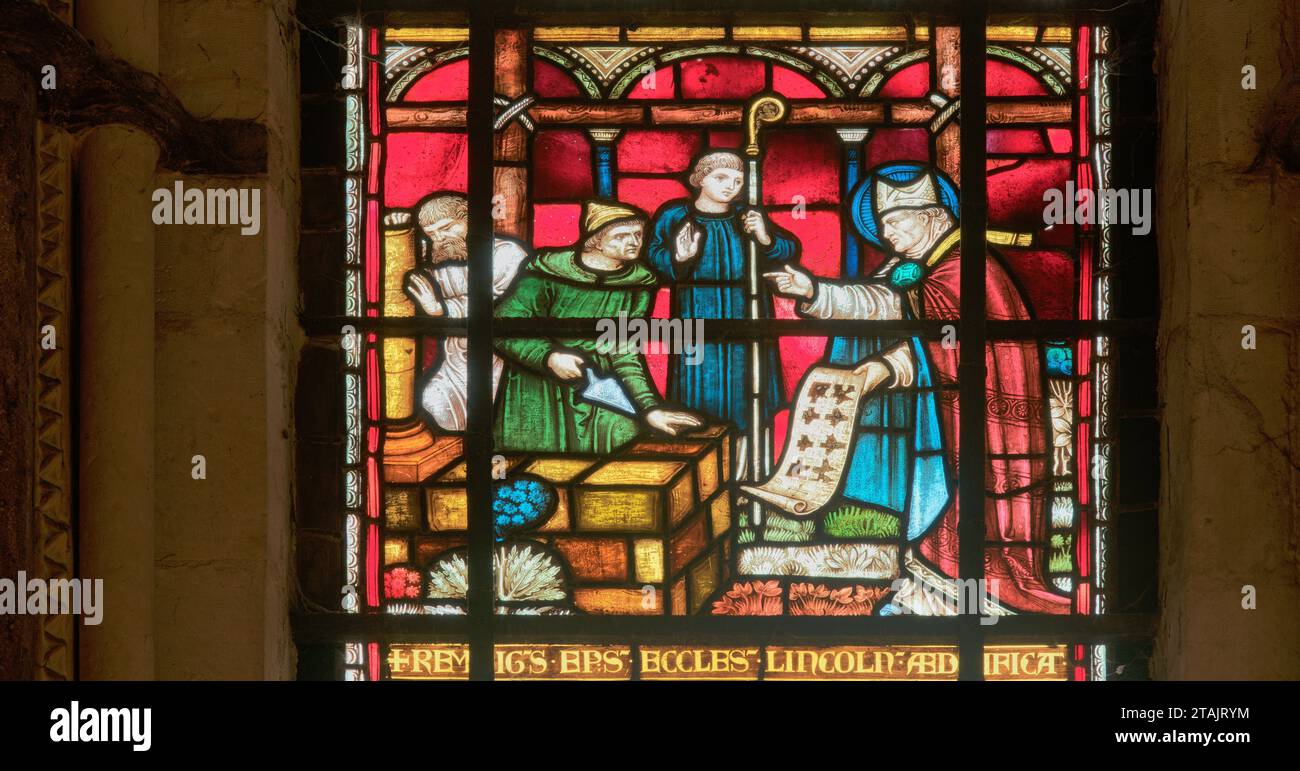 Bishop Remigius builds the norman cathedral at Lincoln, England, 1073 ...