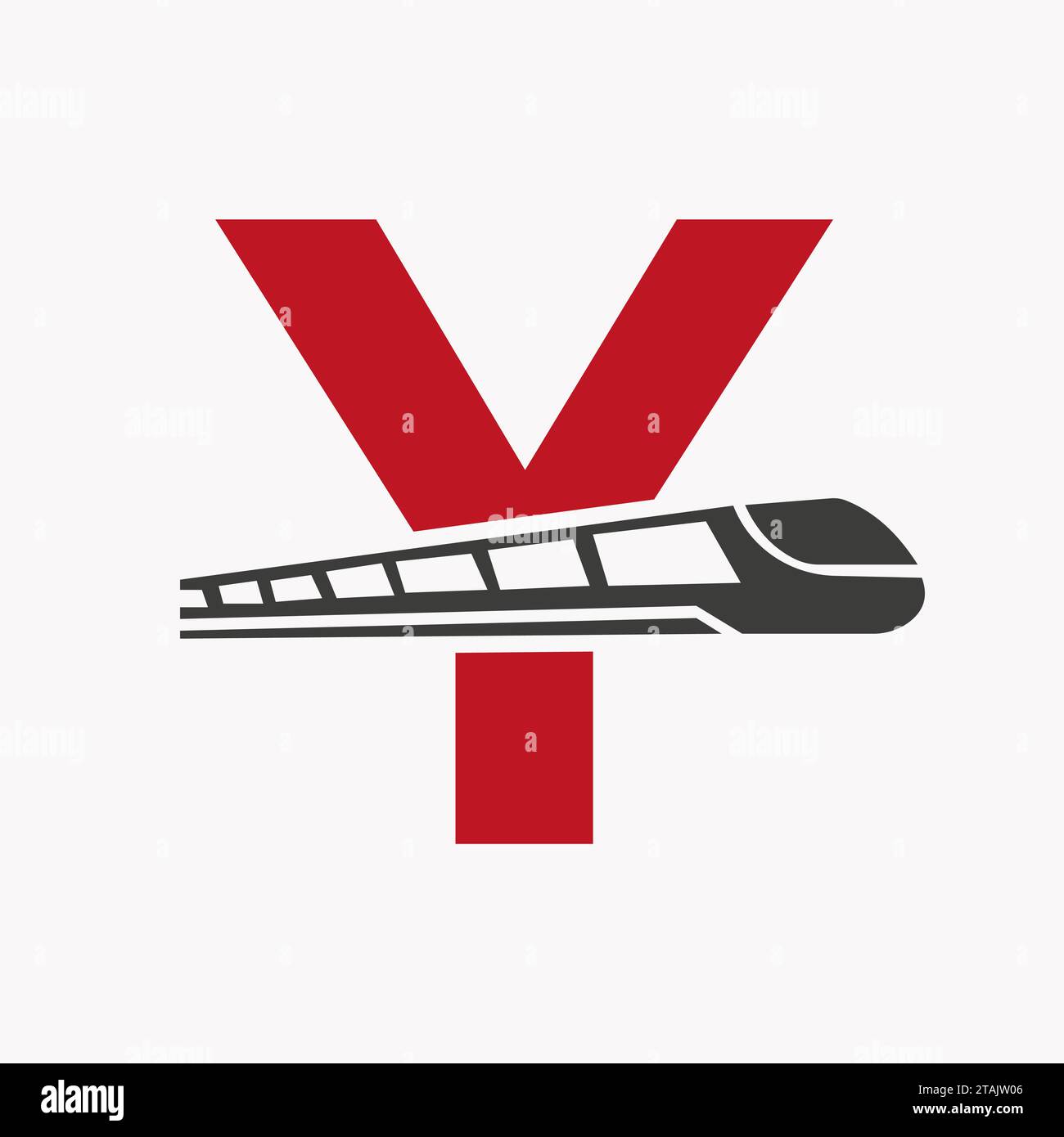 Train Logo On Letter Y, Express Symbol Vector Template Stock Vector ...