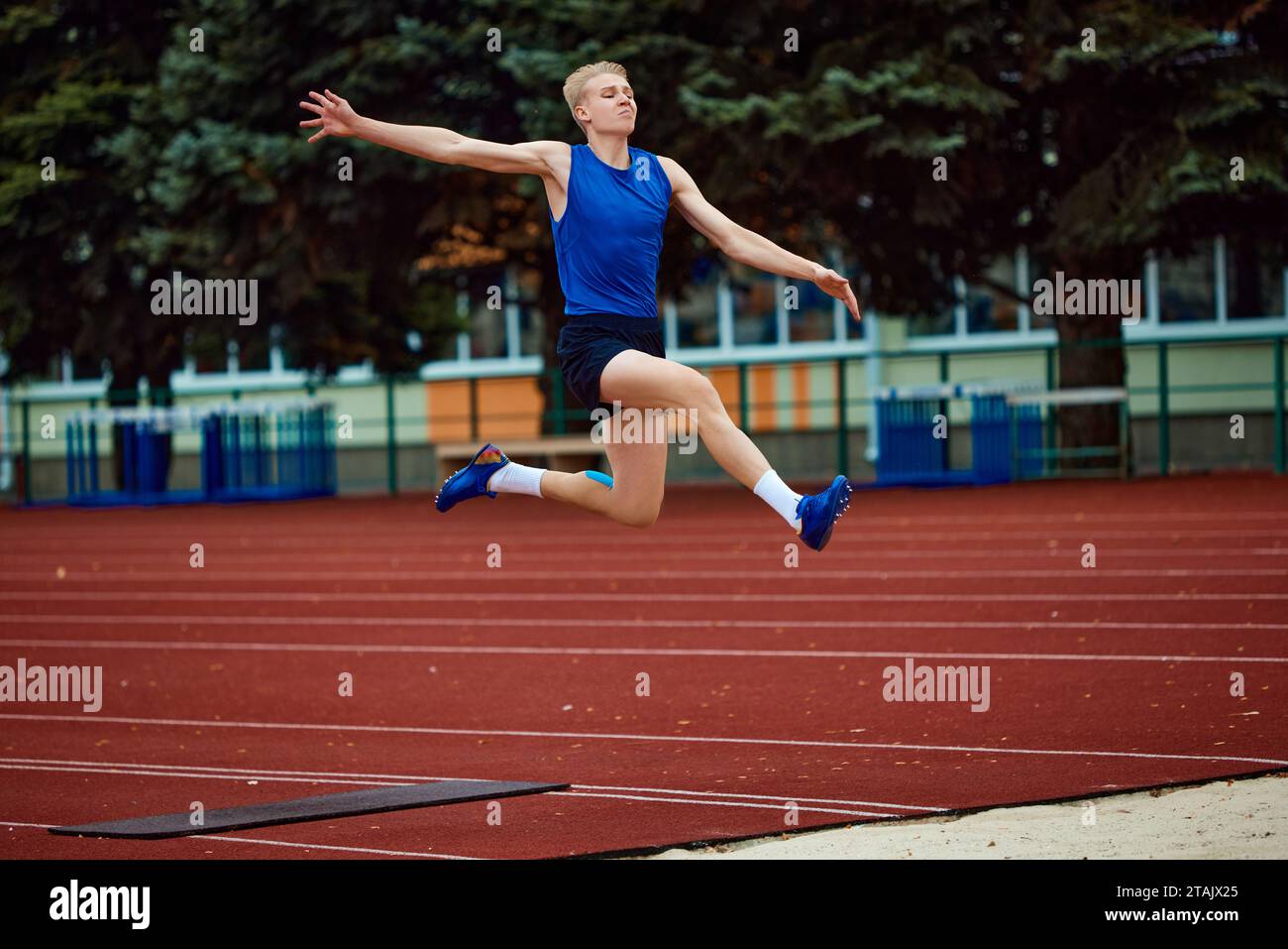 Form and function harmonize in the airborne elegance of a long jump ...