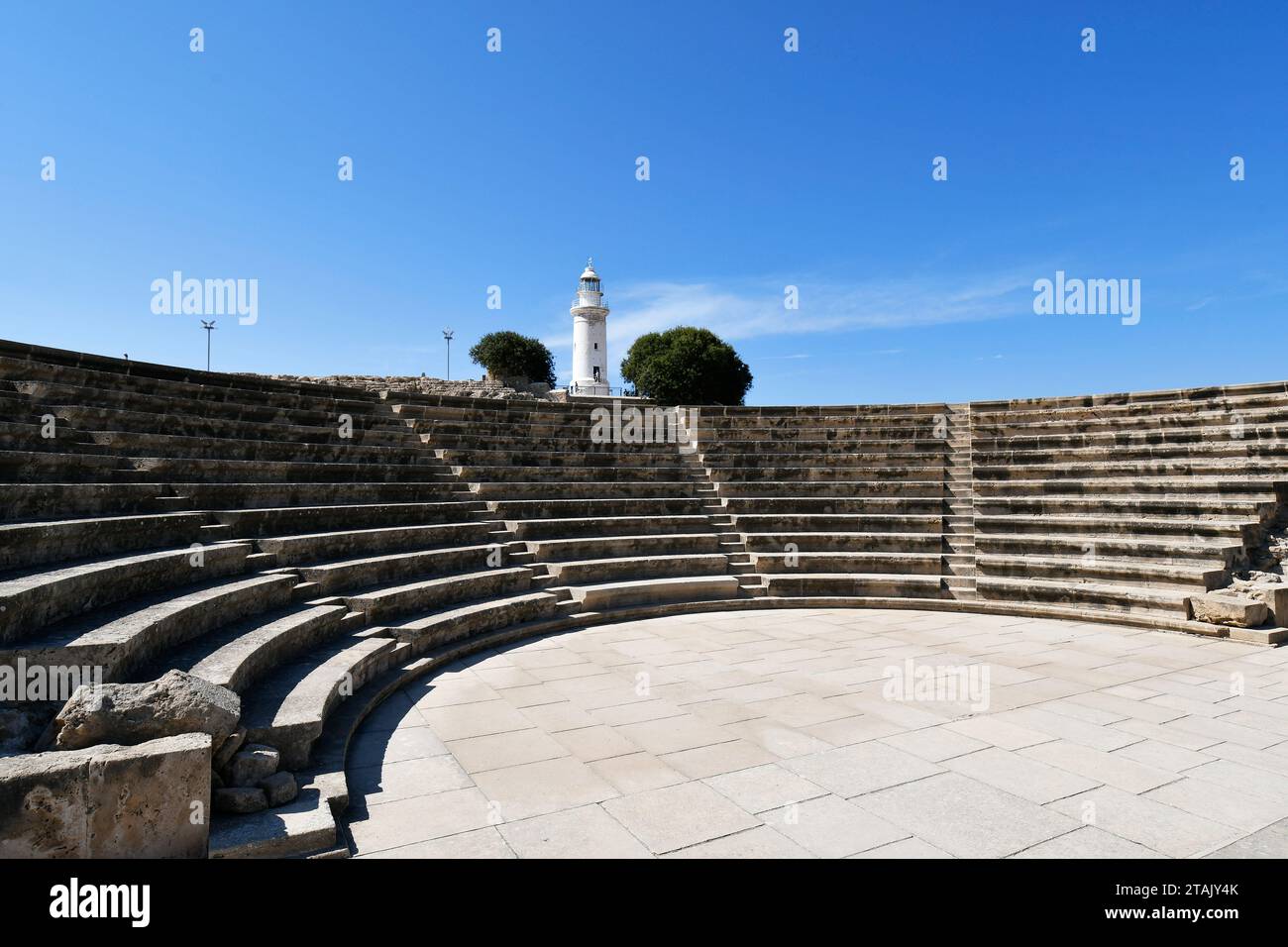 Paphos, Cyprus - October 02, 2023: Odeon Amphitheater and Paphos ...