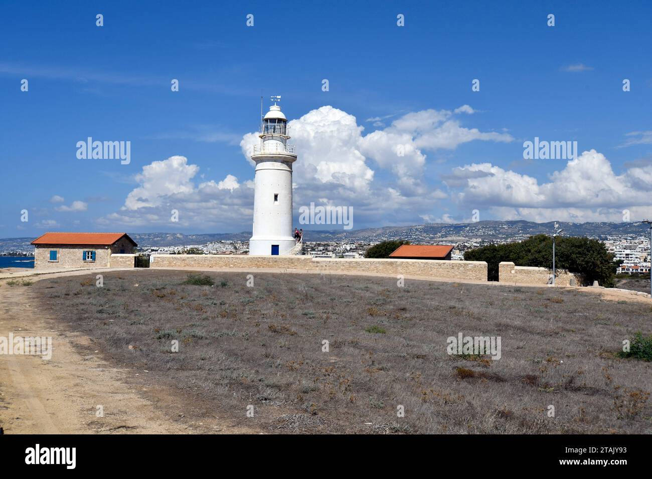 Paphos, Cyprus - October 02, 2023: The Paphos Lighthouse in ...