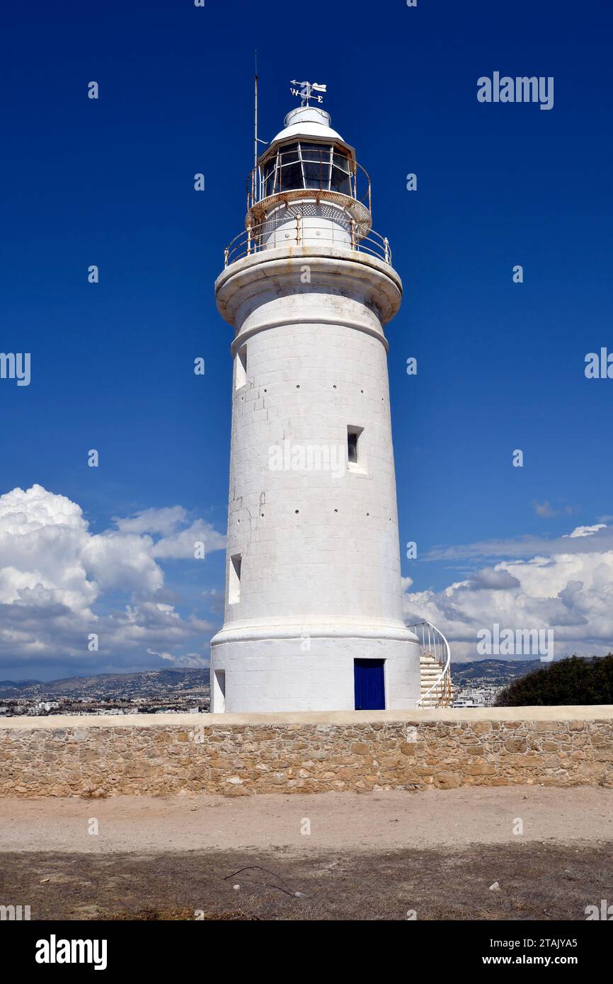Paphos, Cyprus - October 02, 2023: The Paphos Lighthouse in ...