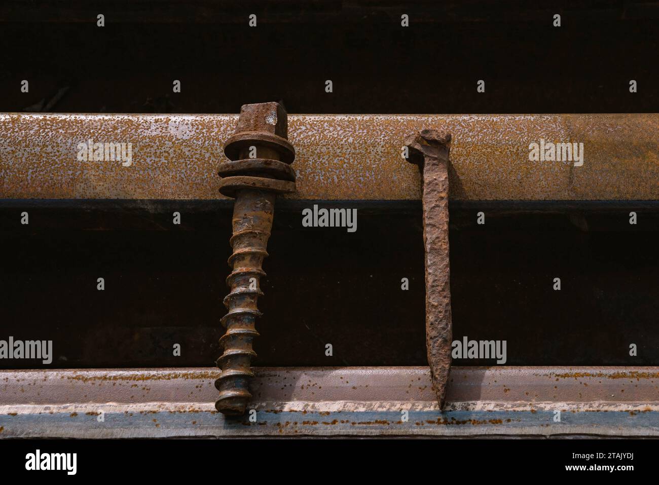 Railroad spike hi-res stock photography and images - Alamy