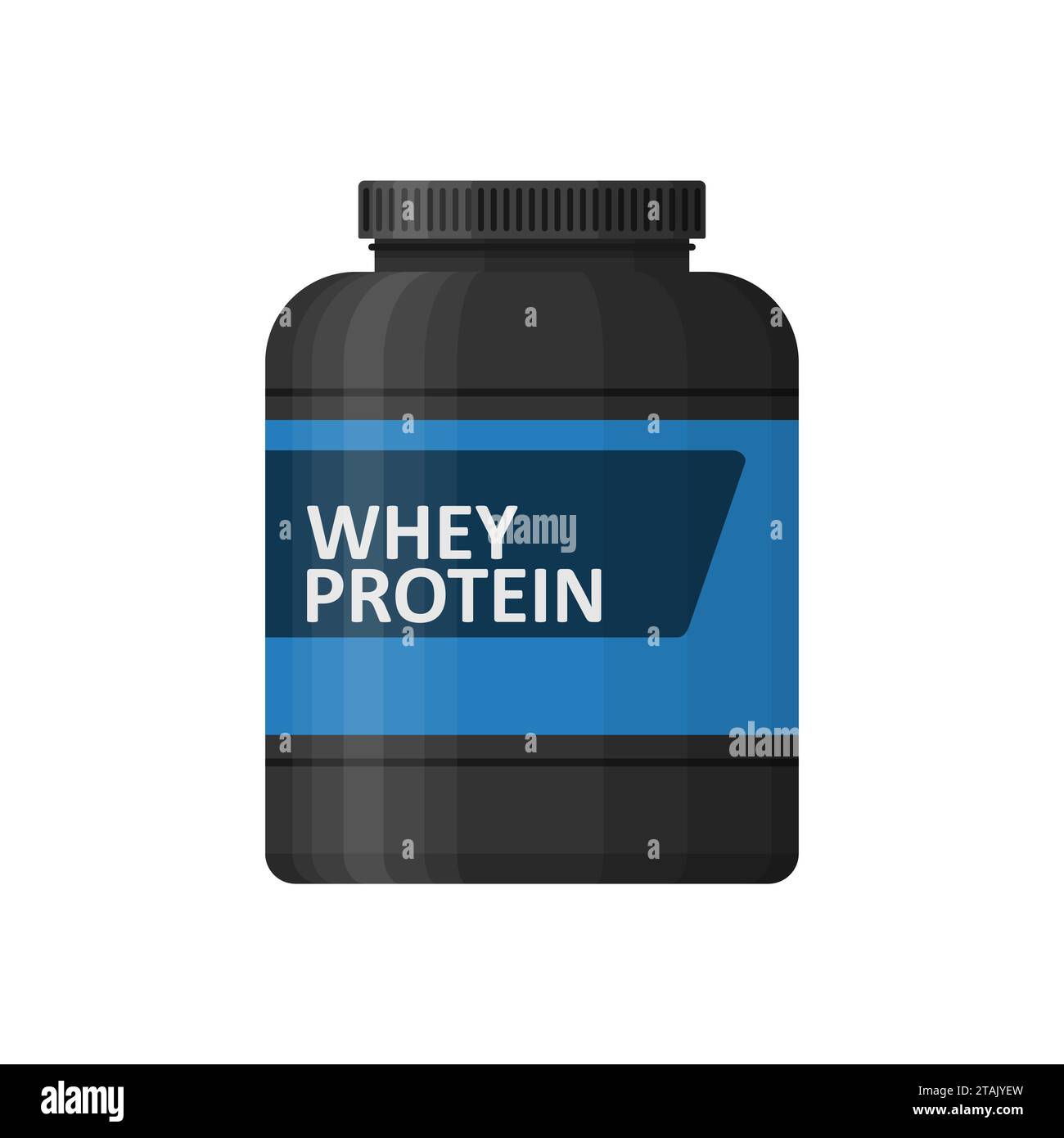 Whey protein isolated on white background. Sports nutrition icon ...