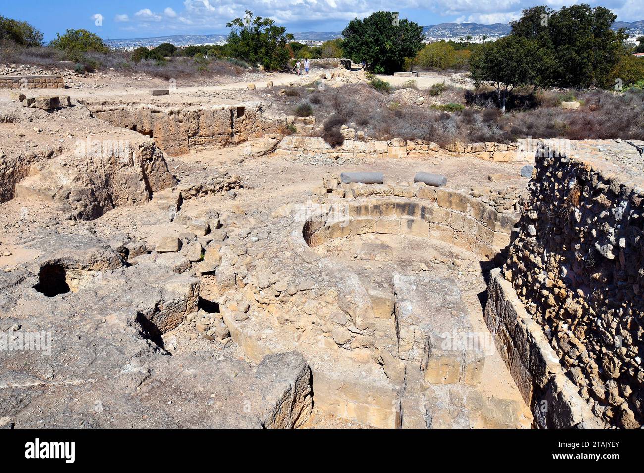 Paphos, Cyprus - October 02, 2023: Archaeological Park of Kato Paphos ...