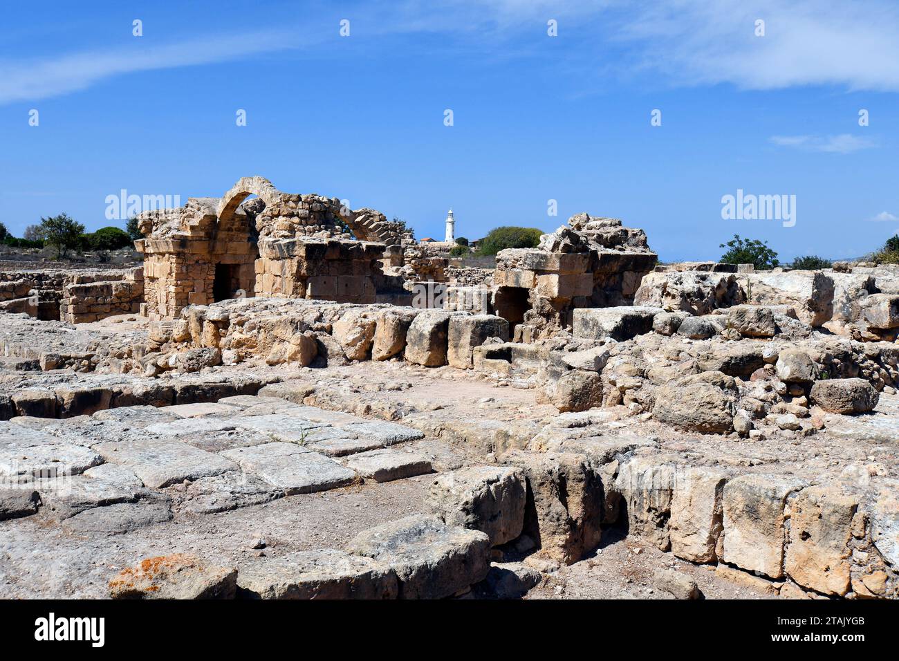 Paphos, Cyprus - October 02, 2023: Archaeological Park of Kato Paphos ...