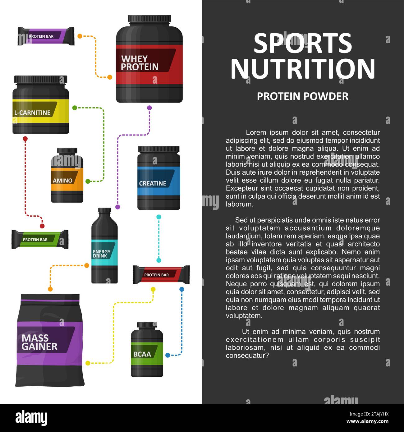 Nutritional supplements vector vectors Stock Vector Images - Alamy