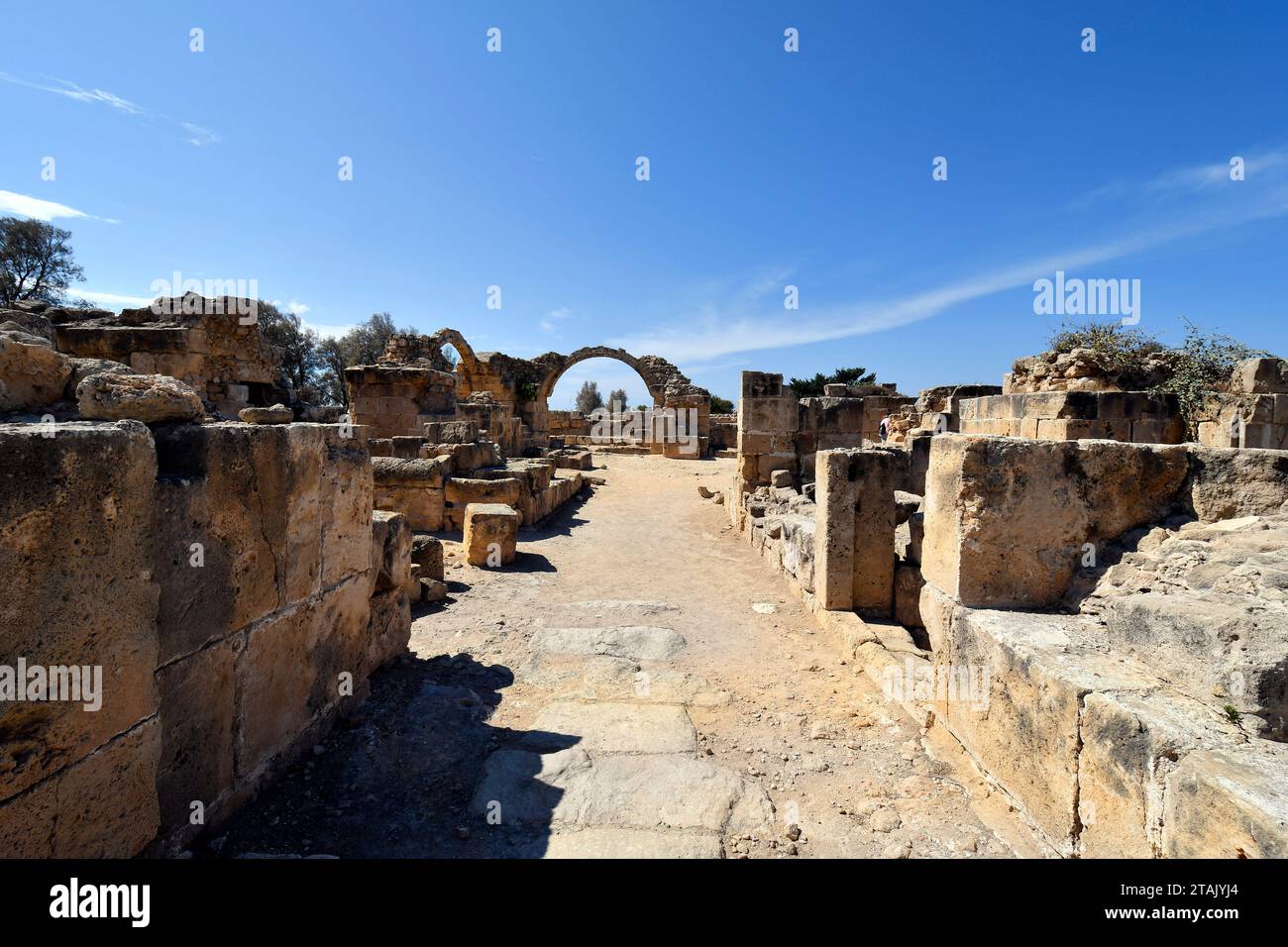 Paphos, Cyprus - October 02, 2023: Archaeological Park of Kato Paphos ...
