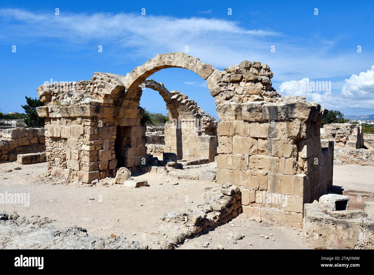 Paphos, Cyprus - October 02, 2023: Archaeological Park of Kato Paphos ...