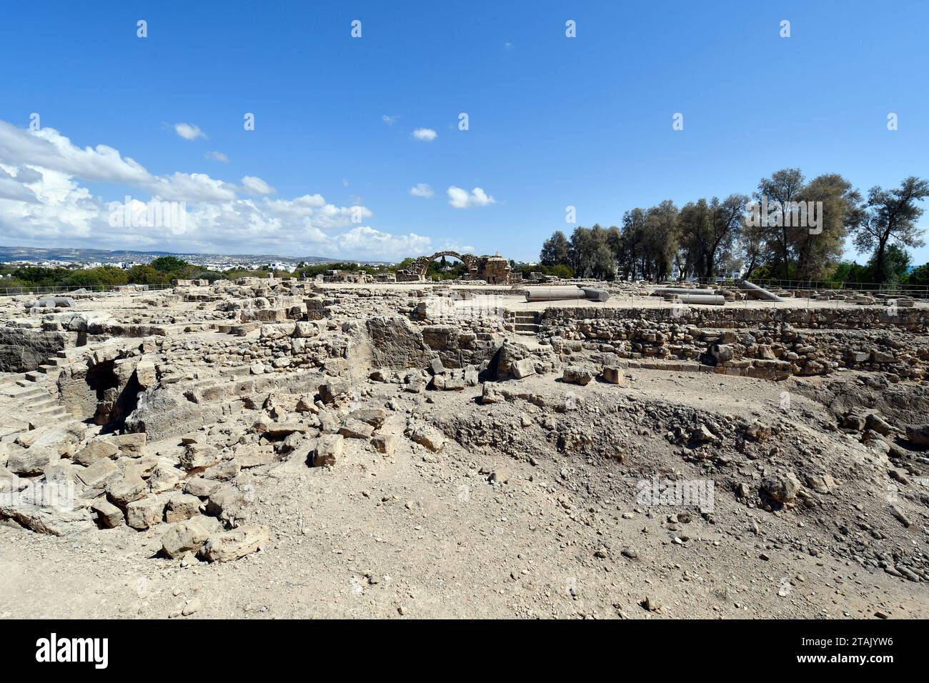 Paphos, Cyprus - October 02, 2023: Archaeological Park of Kato Paphos ...