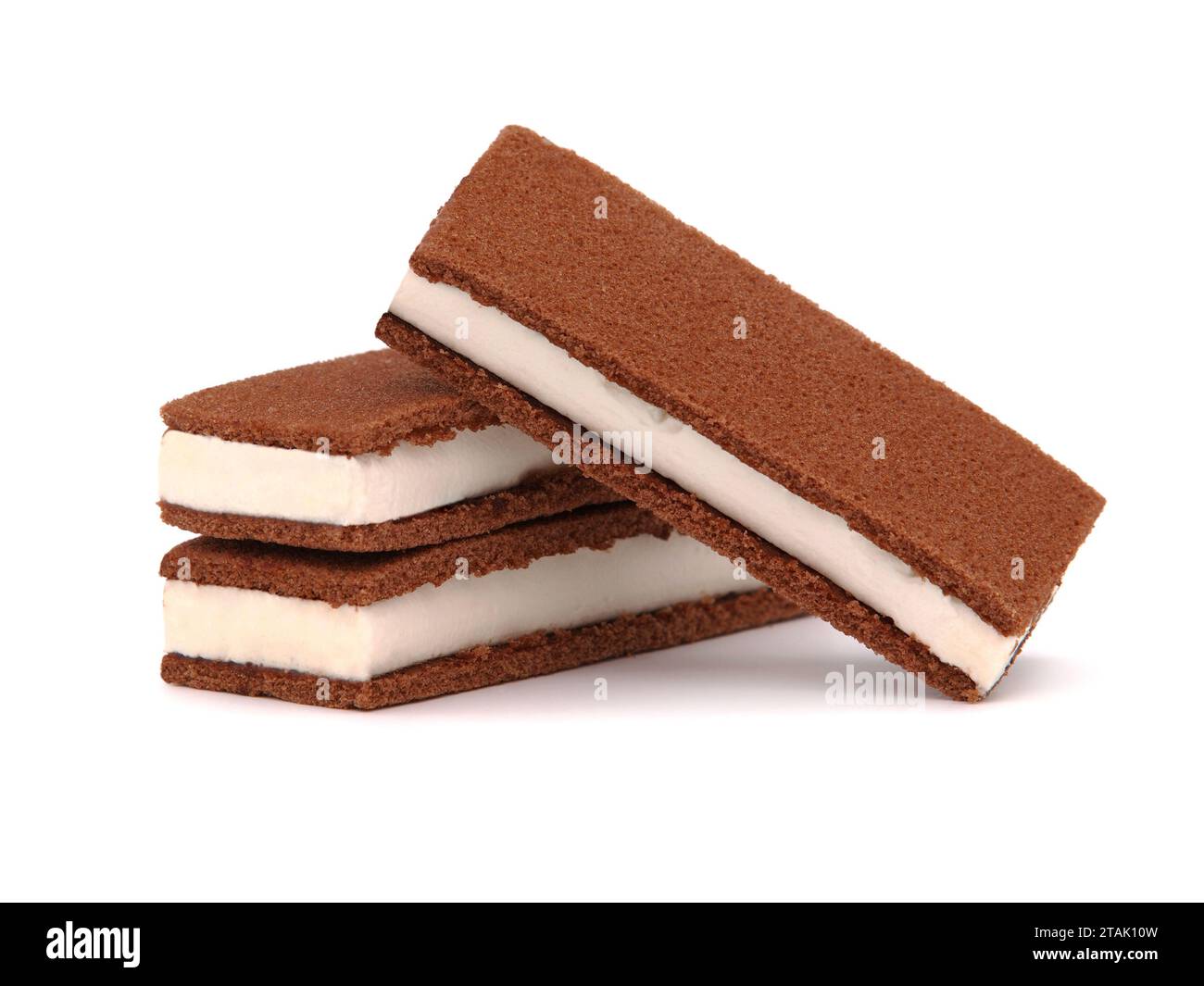 Milk snack bars isolated on white Stock Photo - Alamy