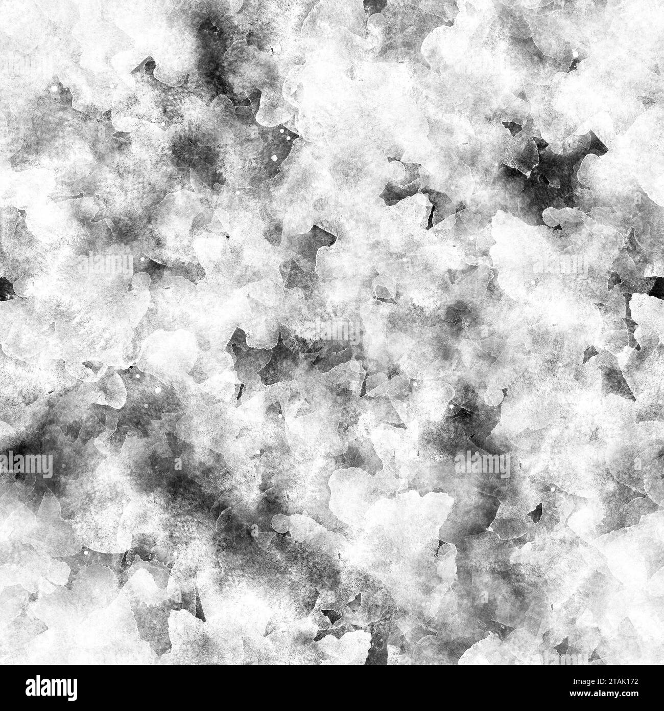 Watercolor abstract background. In shades of grey with the effect of ...