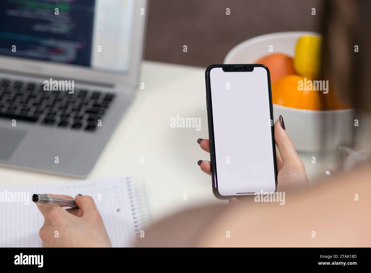 Empty screen smartphone mockup template for banners and other design ...