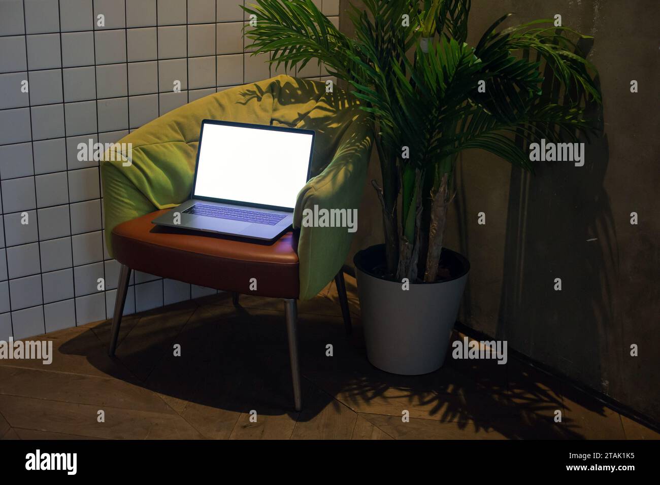 Empty screen laptop mockup template for banners and other design purposes, laptop with an empty ...