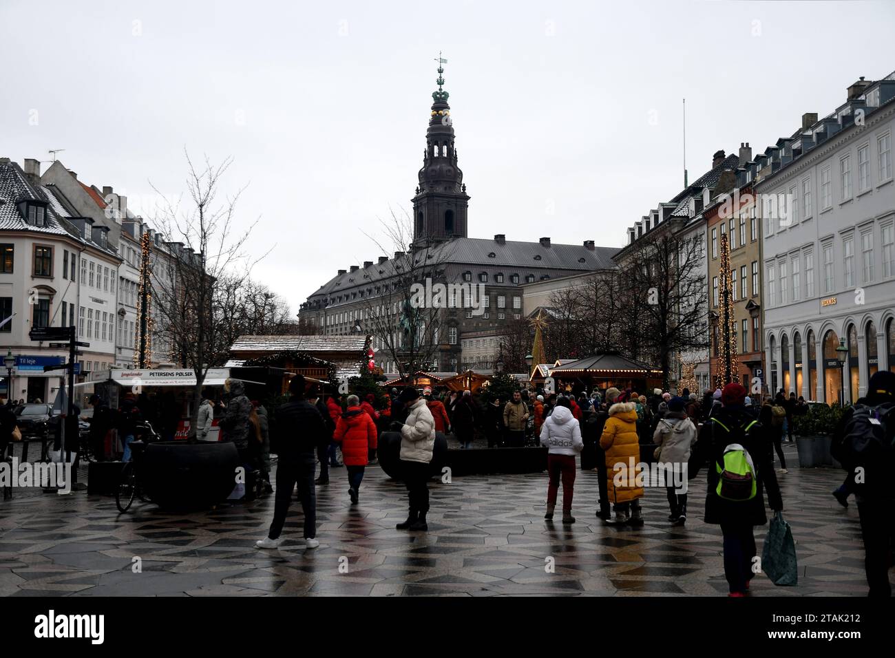 Copenhagen, Denmark /01 December2023/.Visitors at christmas market in ...