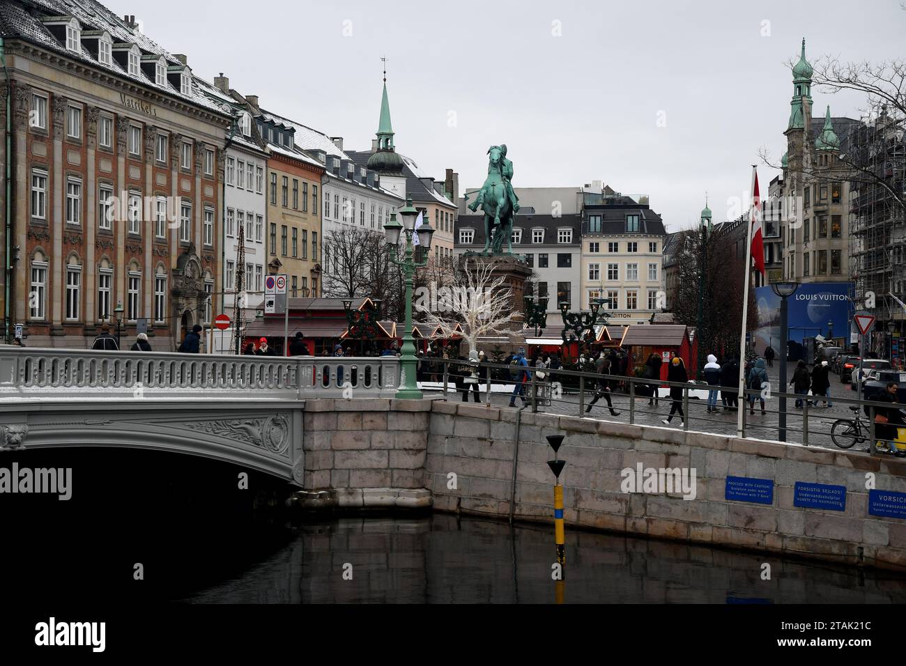 Copenhagen, Denmark /01 December2023/.Visitors at christmas market in ...