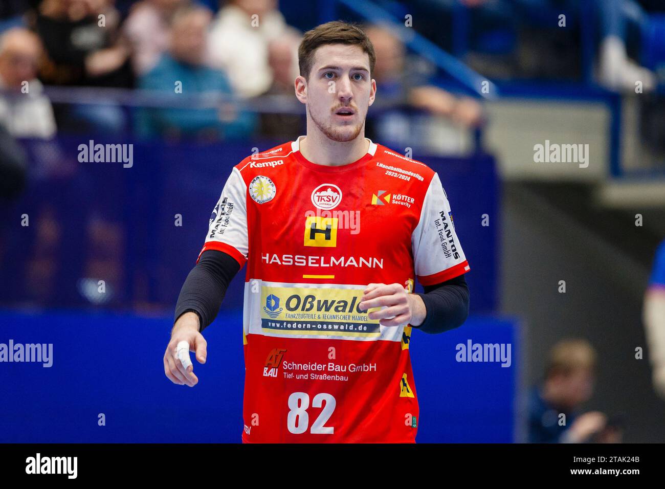 Lemgo, Deutschland. 30th Nov, 2023. Ivan Snajder (ThSV Eisenach, #82) GER, TBV Lemgo Lippe vs ...