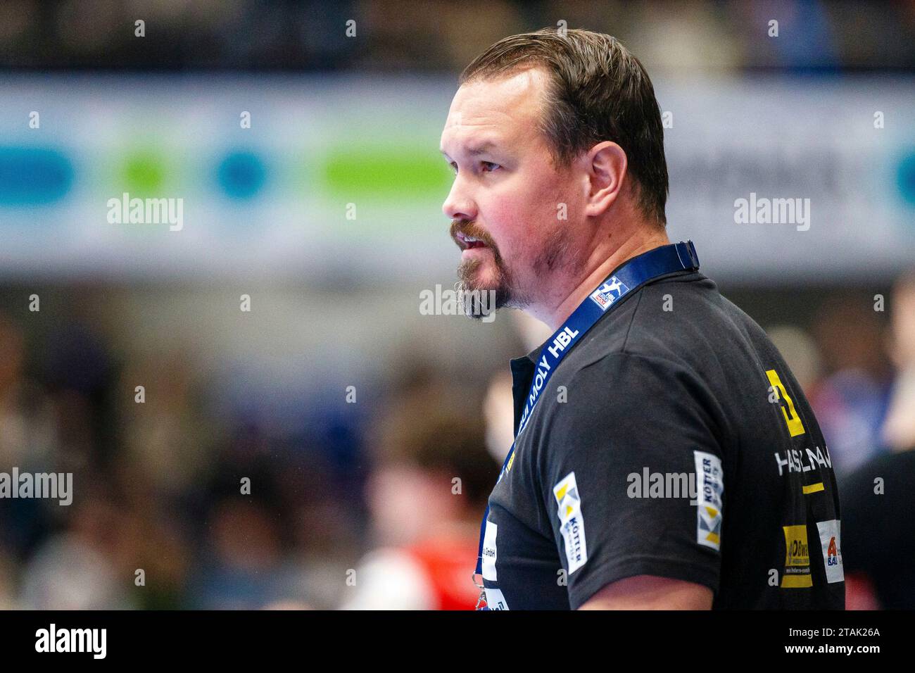 Lemgo, Deutschland. 30th Nov, 2023. Misha Kaufmann (ThSV Eisenach, Trainer) GER, TBV Lemgo Lippe ...