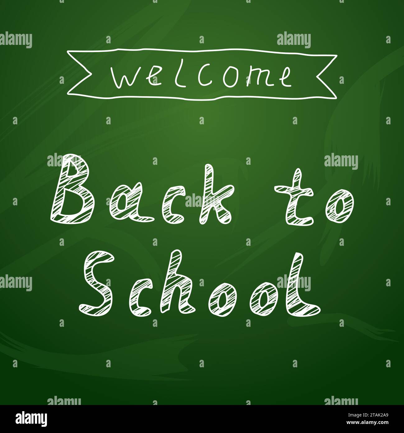 Welcome Back To School. Background On Chalkboard Stock Vector Image ...