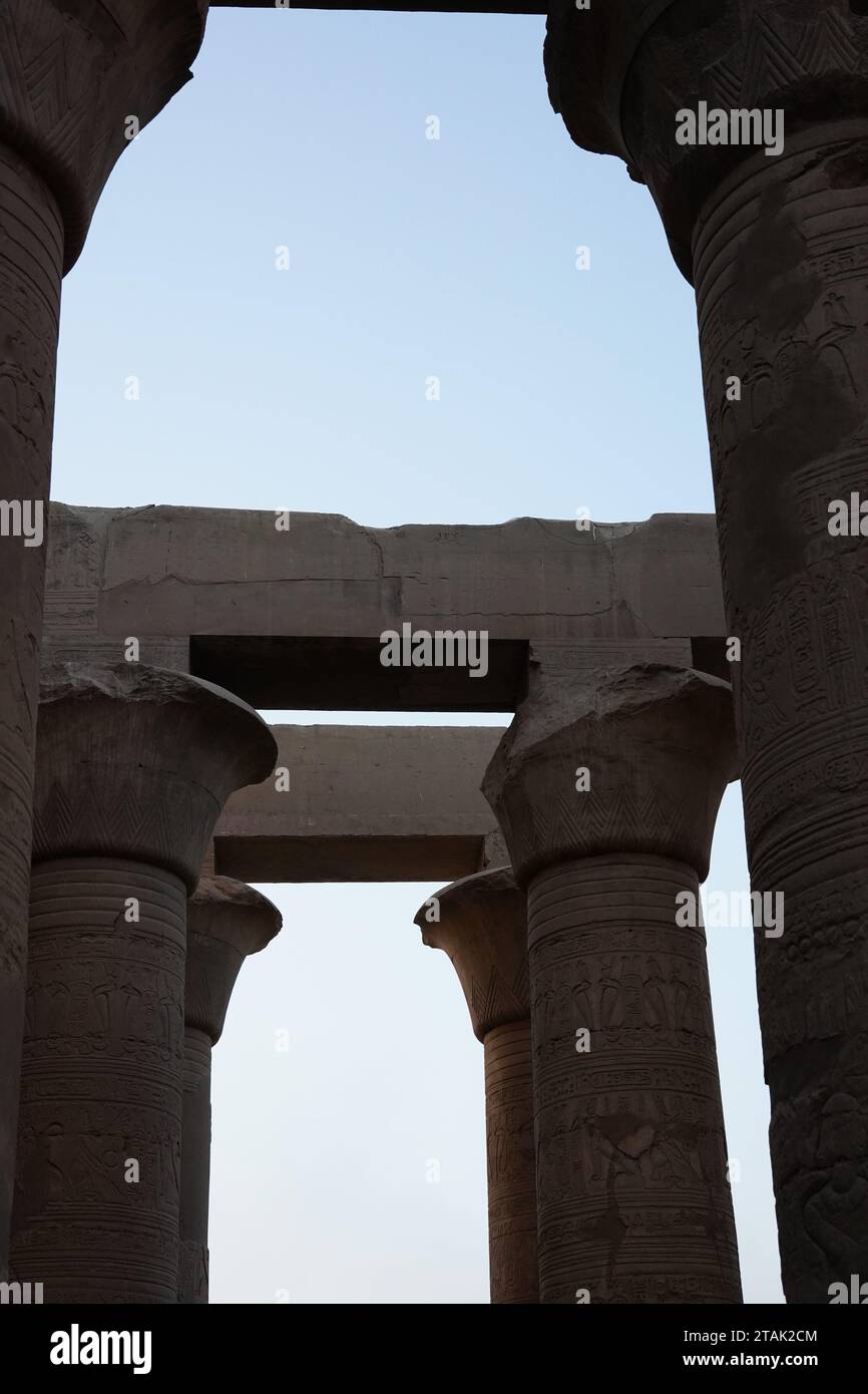 ancient columns from egypt history culture Stock Photo - Alamy
