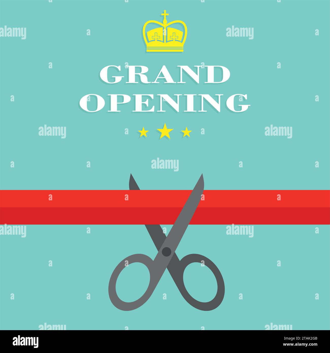 Grand opening Flat Style. Vector illustration Stock Vector Image & Art - Alamy