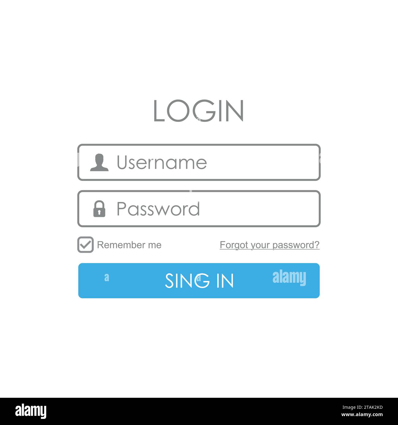 Login User Interface Sign In Web Element Template Window For Website Mobile Computer